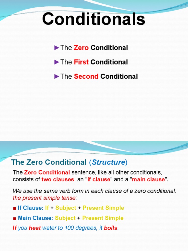 Zero, First, Second Conditionals Presentation | Download Free PDF ...