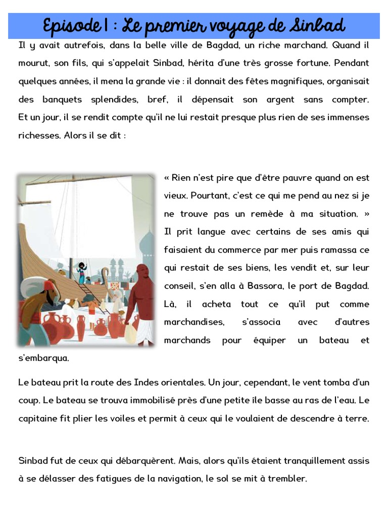 Tapuscrit Sinbad Le Marin | PDF
