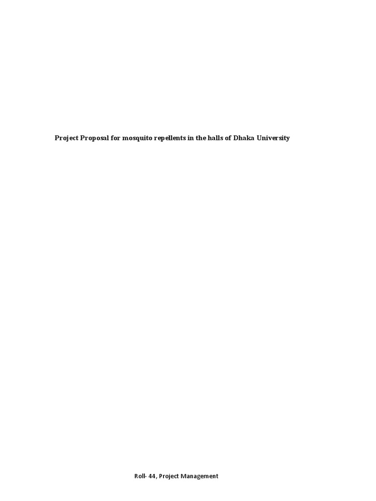 Project Proposal | PDF | Malaria | Monitoring And Evaluation