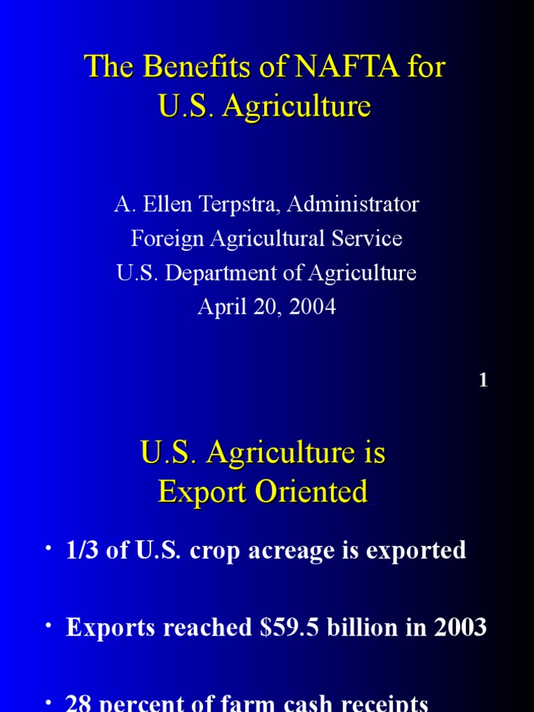 NAFTA's Impact on U.S. Agriculture | PDF | North American Free Trade ...