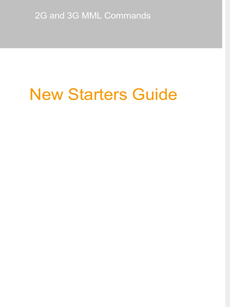New Starters Guide: 2G and 3G MML Commands | PDF | Communication ...