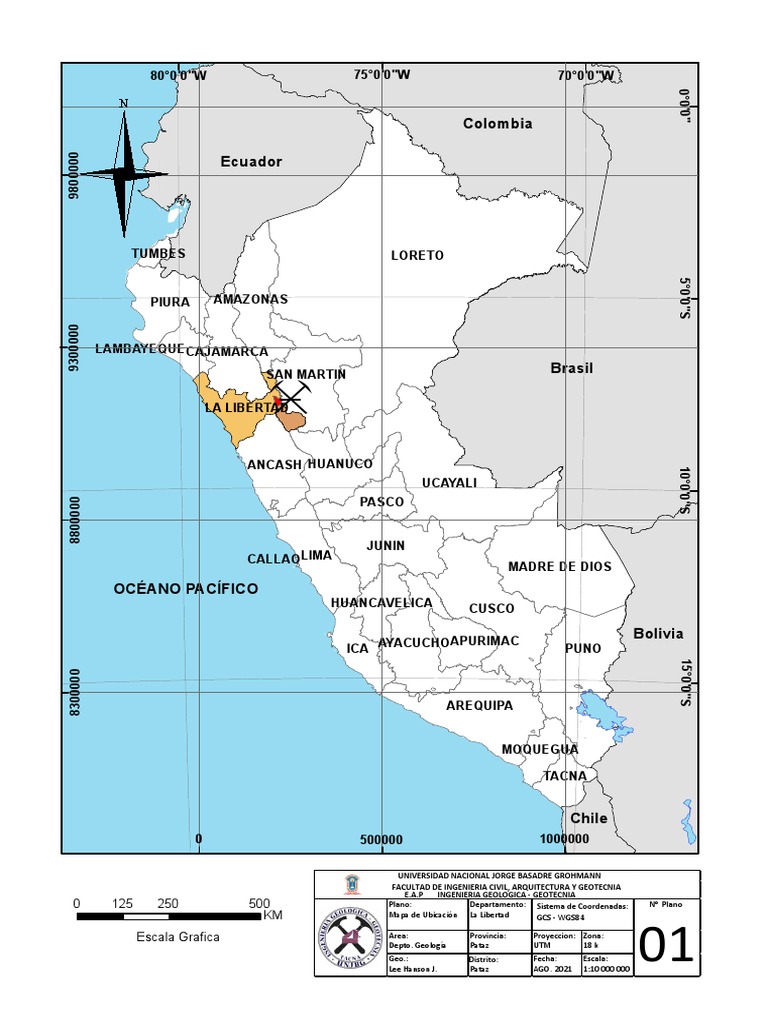 1 Mapa de Ubicacion Pataz La Libertad Peru | PDF | Perú | América del Sur