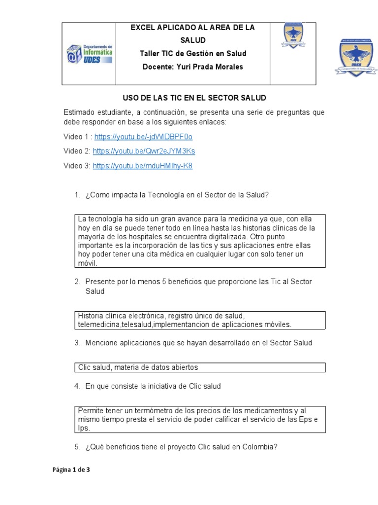 Taller Clase 2C TIC de Gestión en Salud | PDF | Tecnología de ...