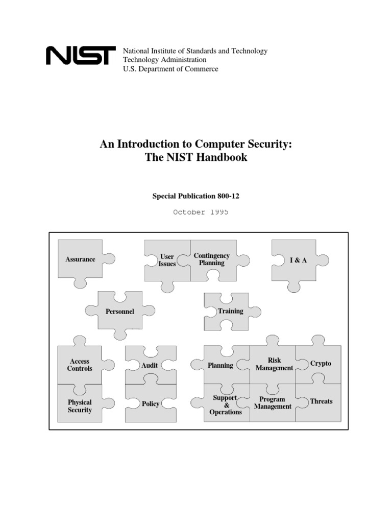An Introduction To Computer Security: The NIST Handbook | PDF | Classified Information ...