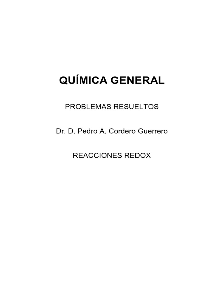 Redox Problemas Resueltos | PDF | Redox | Electrodo