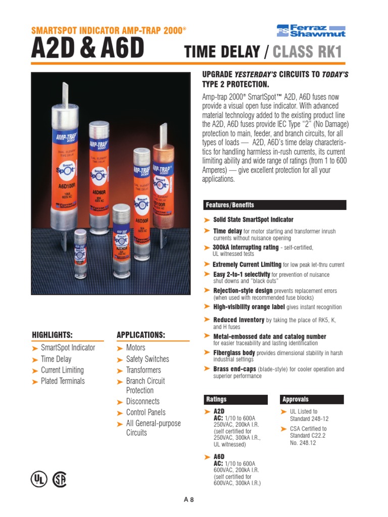 A2D & A6D: Time Delay | PDF | Fuse (Electrical) | Power (Physics)