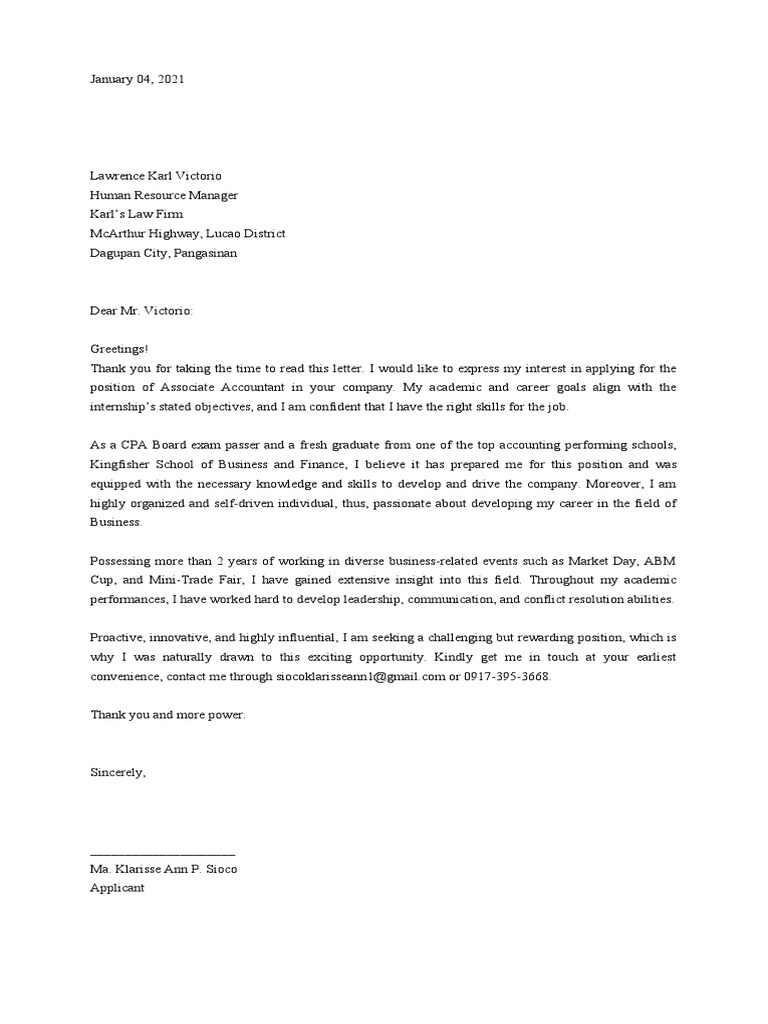 Application Cover Letter Eapp | PDF