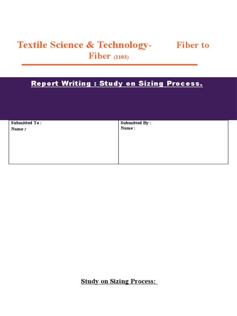 Study On Sizing Process | Download Free PDF | Yarn | Textiles