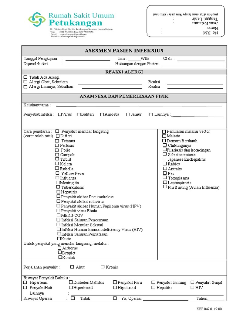 Asesmen Pasien Infeksius | PDF