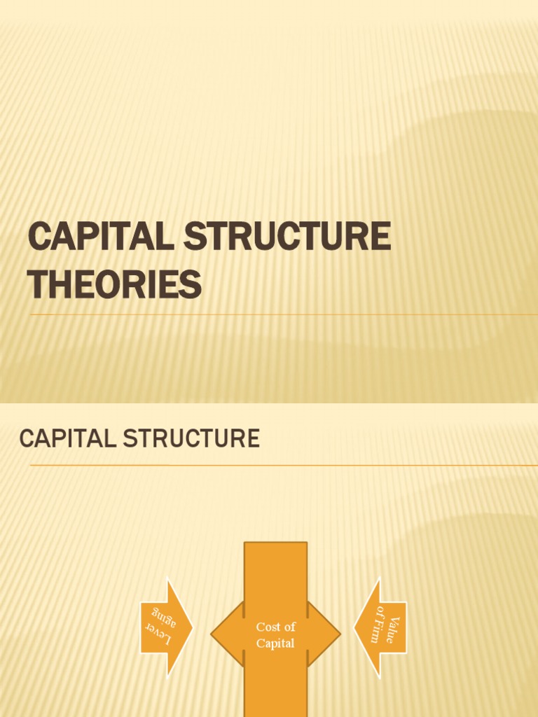 5 Capital Structure Theories | PDF | Cost Of Capital | Capital Structure