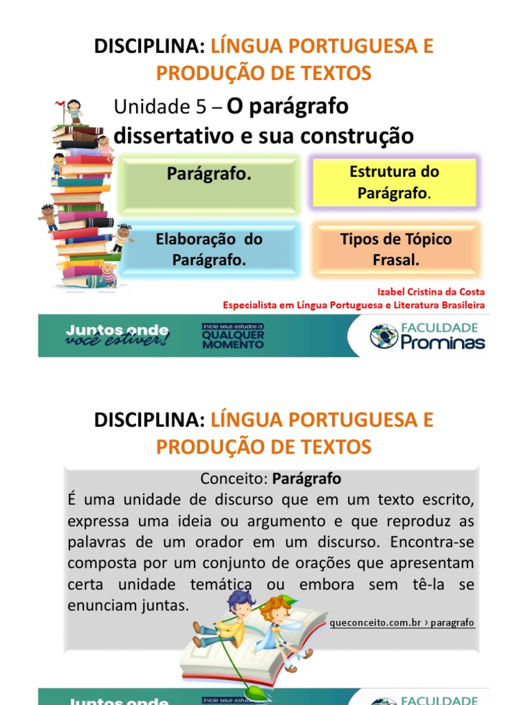 Estrutura e Tipos de Parágrafo | PDF | Portugal | Português (idioma)