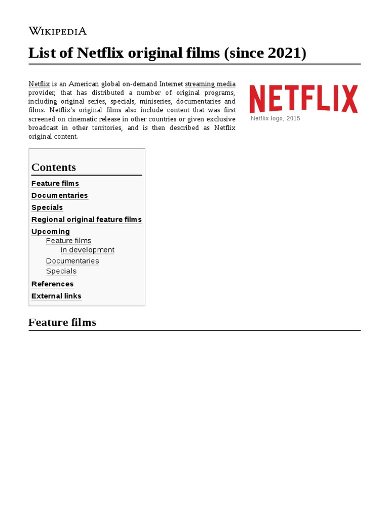 List of Netflix Original Films (Since 2021) | PDF | Horror Films | Netflix