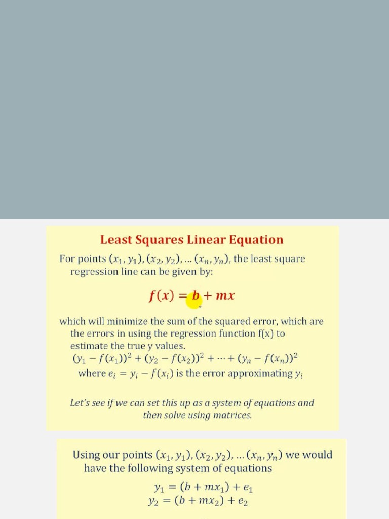 Linear Regression W Matrix | PDF