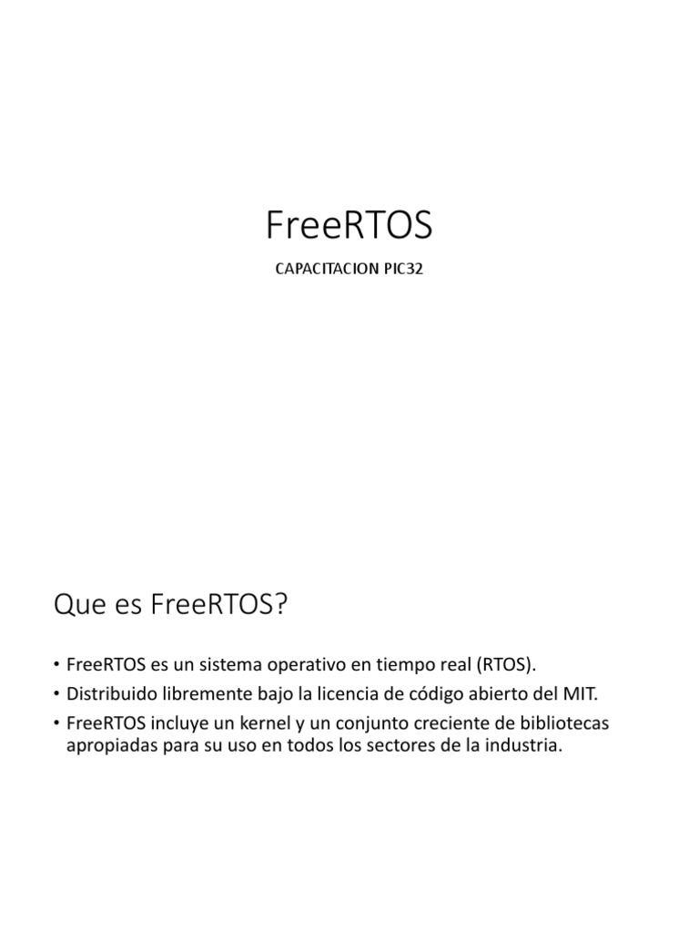 CAPACITACION PIC32 - FreeRTOS v2 | PDF | Sistema operativo | Software