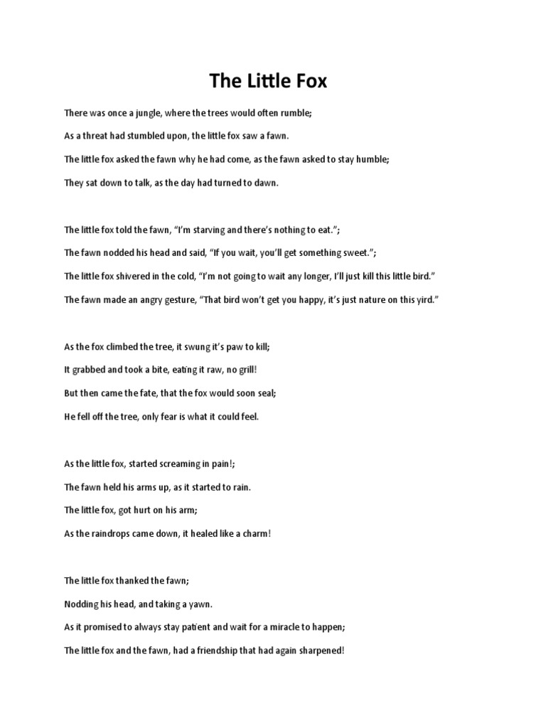 The Little Fox | PDF