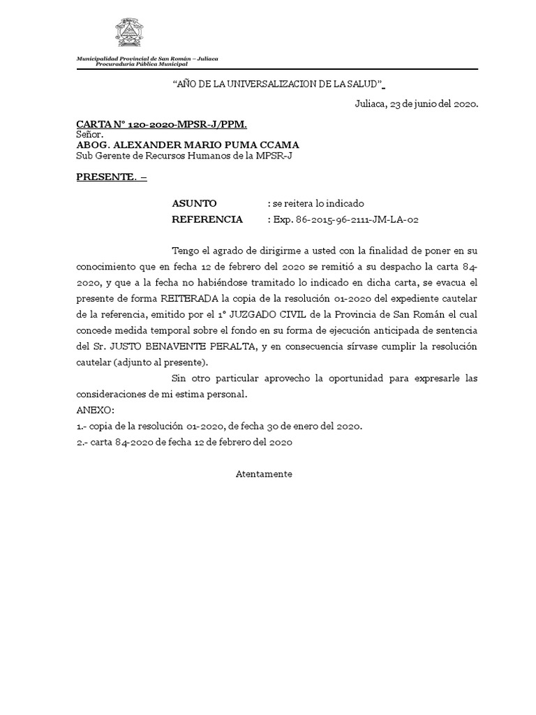 Modelo de Carta | PDF