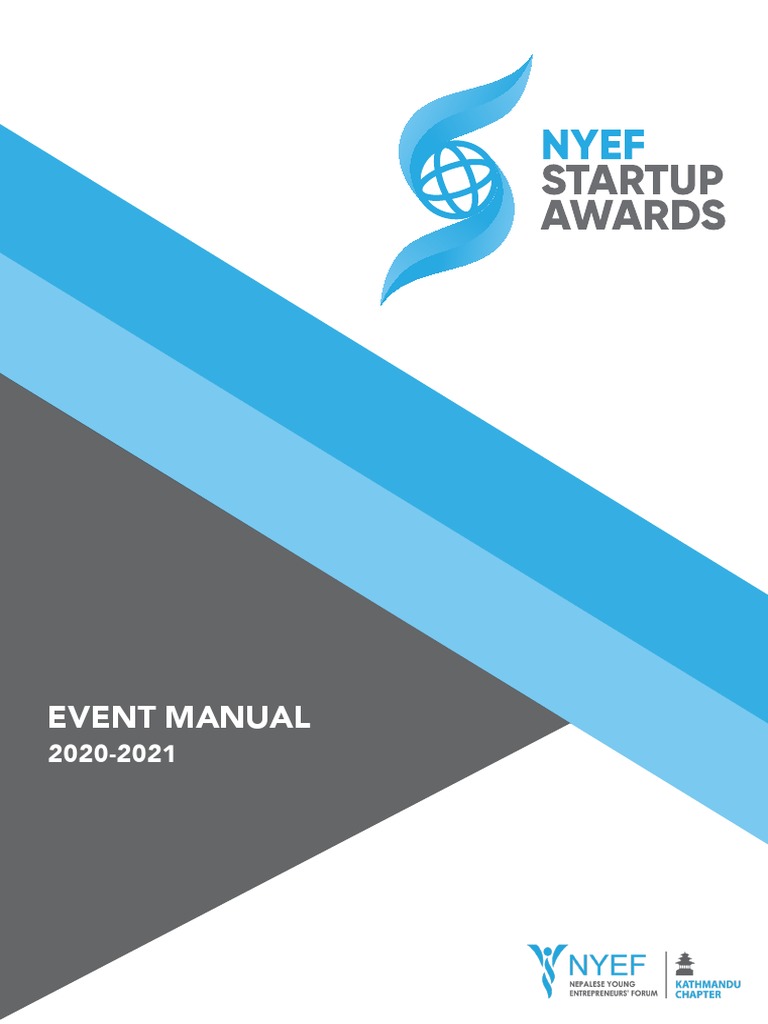 Event Manual NYEF Startup Awards | PDF | Entrepreneurship | Startup Company