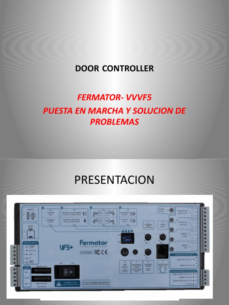 DOOR CONTROLLER Fermator | PDF | Relé | Ascensor