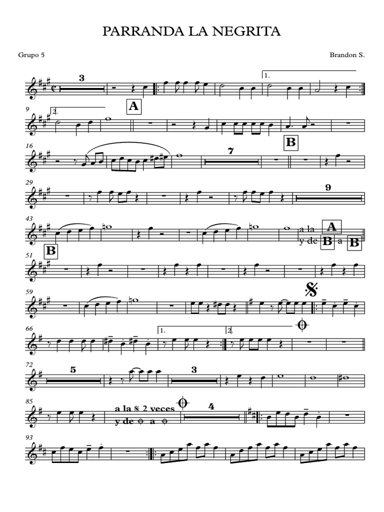 Parranda La Negrita - Partitura Completa | PDF