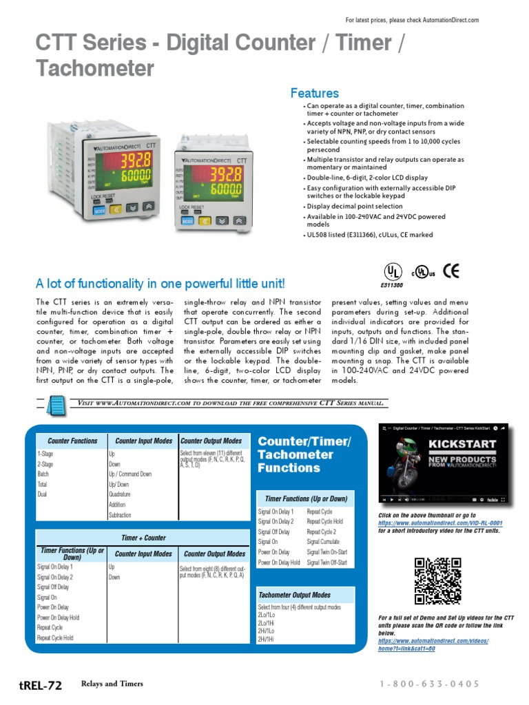 CT T Counter Timer Tach Overview | PDF | Bipolar Junction Transistor | Relay