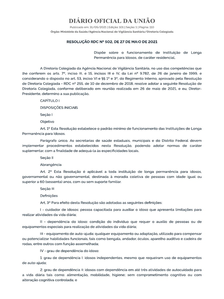 14 08 55 987 Resolução ANVISA RDC Nº 502 de 27 de Maio de 2021 | PDF