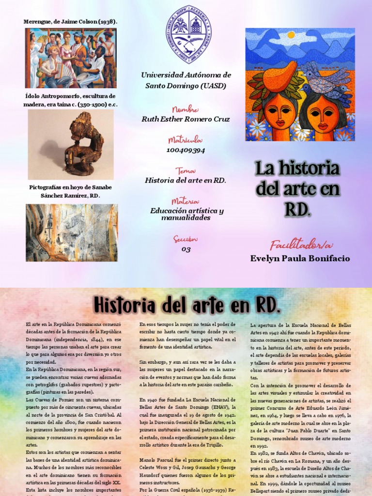 Brochure de La Historia Del Arte en RD | PDF | Las artes | Estética