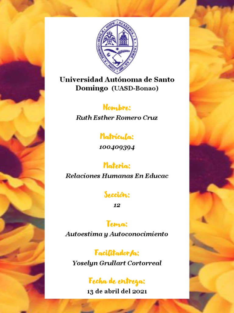 Autoestima Y Autoconocimiento Pdf Autoestima Sufrimiento