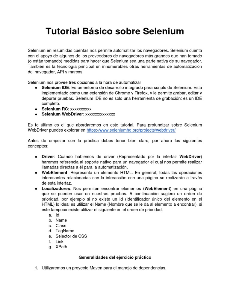 Introducción A Selenium | PDF | Selenio (software) | Software Introducción A Selenium | PDF | Selenio (software) | Software