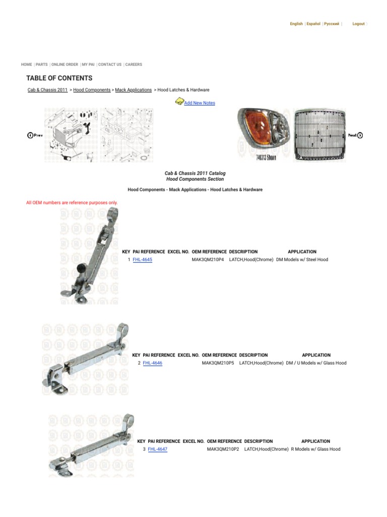 Add New Notes: Home Parts Online Order My Pai Contact Us Careers | PDF ...