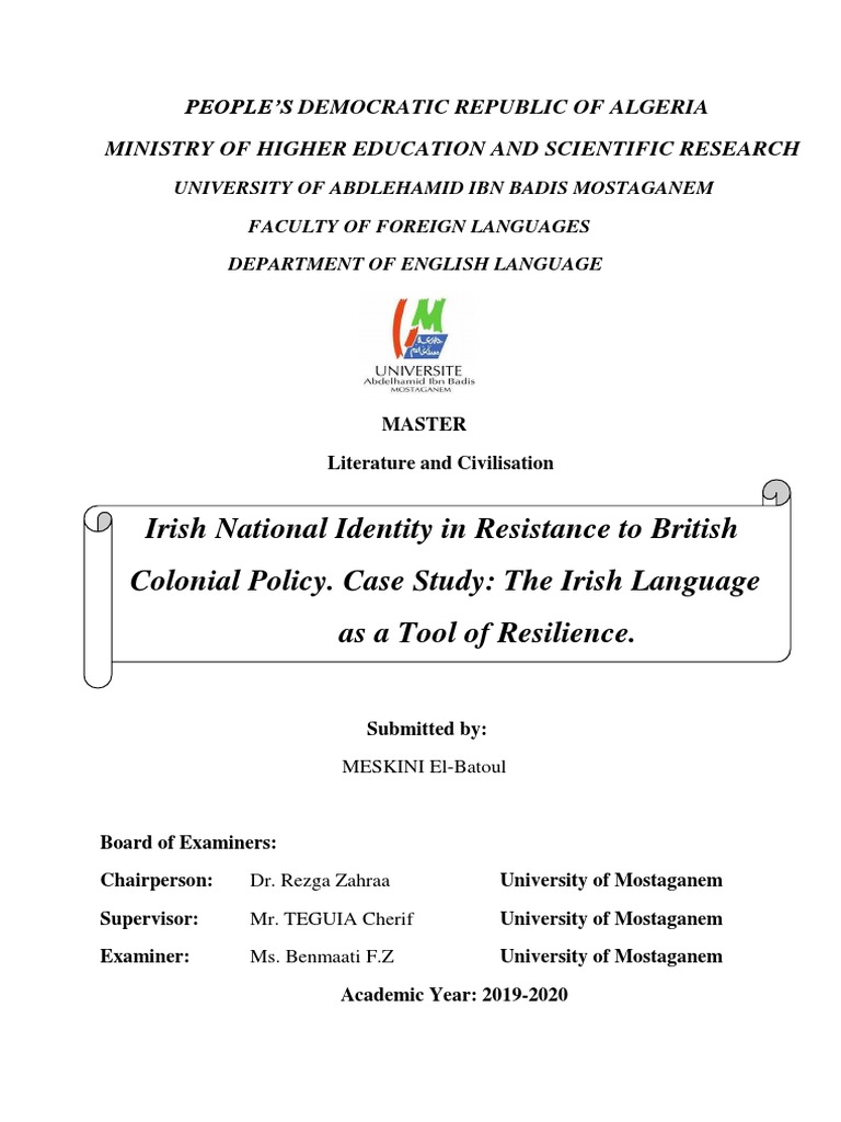Language and Irish National Identity | PDF | Identity (Social Science ...