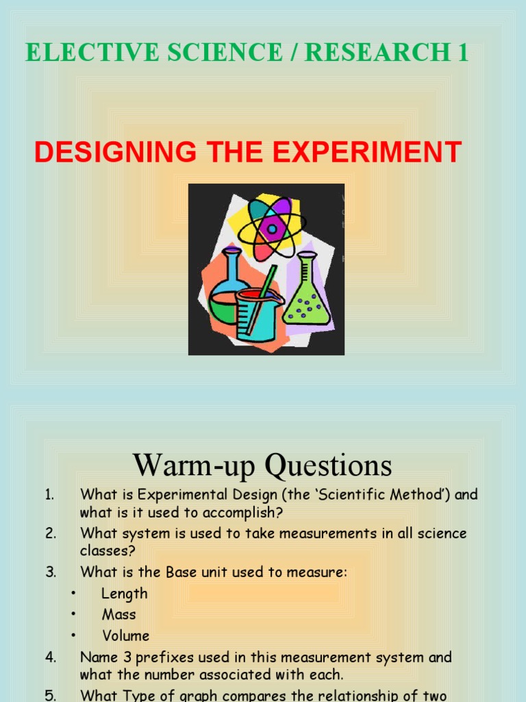 Designing The Experiment 2021 | PDF | Experiment | Dependent And ...