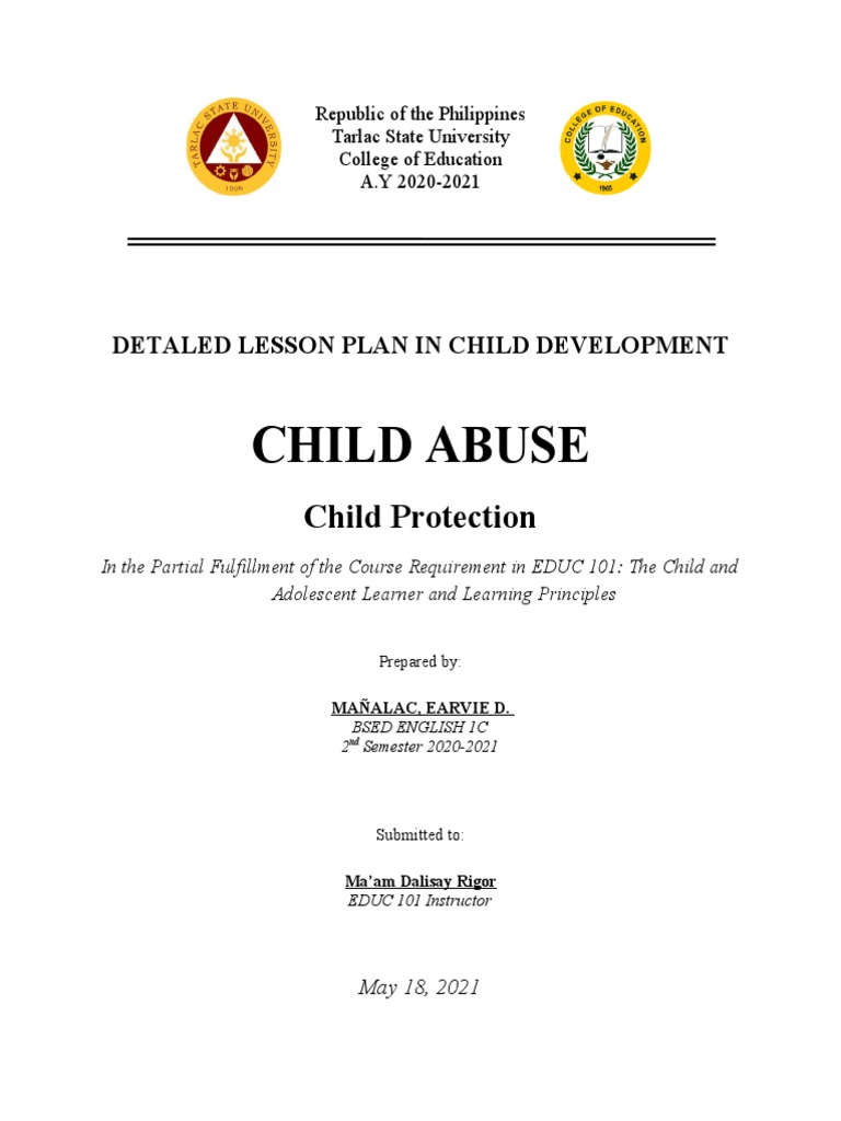 Protecting Our Future: A Lesson Plan on Preventing Child Abuse Through ...