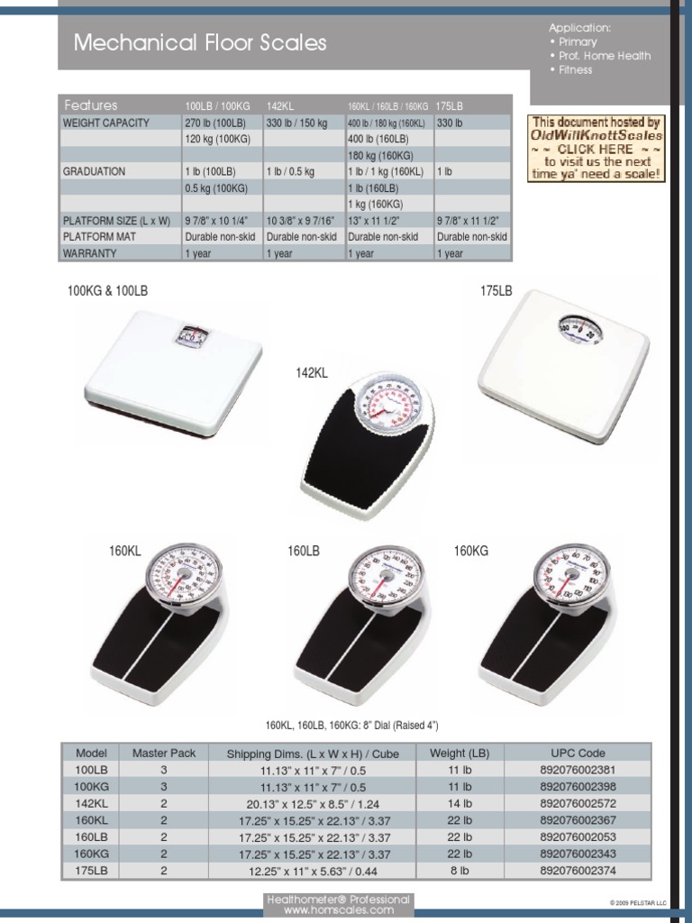 Mechanical Floor Scale Brochure | PDF