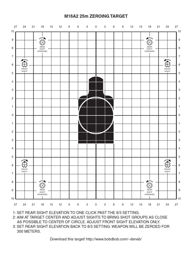 M16a2 25m Zero A | PDF