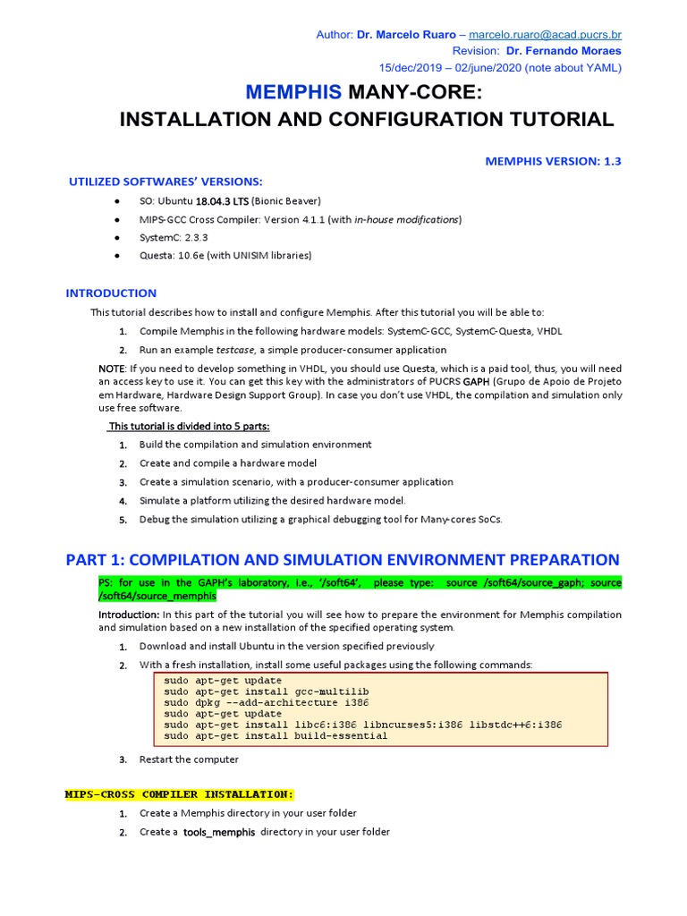 Many-Core: Installation and Configuration Tutorial: Memphis | PDF ...