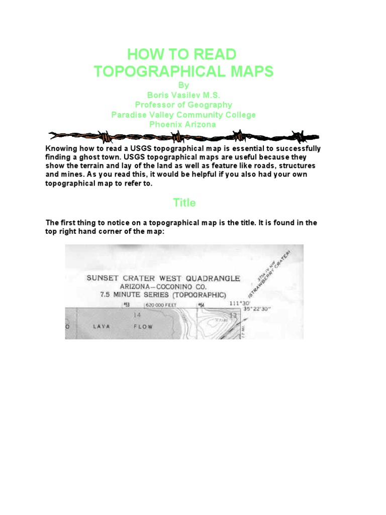 How To Read Topogragraphy Map | PDF | Longitude | Latitude