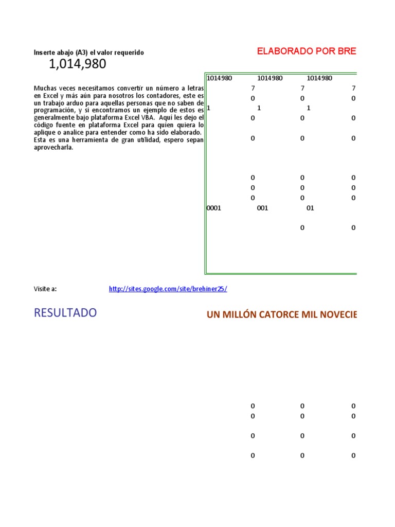 Convertidor de Numeros A Letras | Descargar gratis PDF | Informática ...