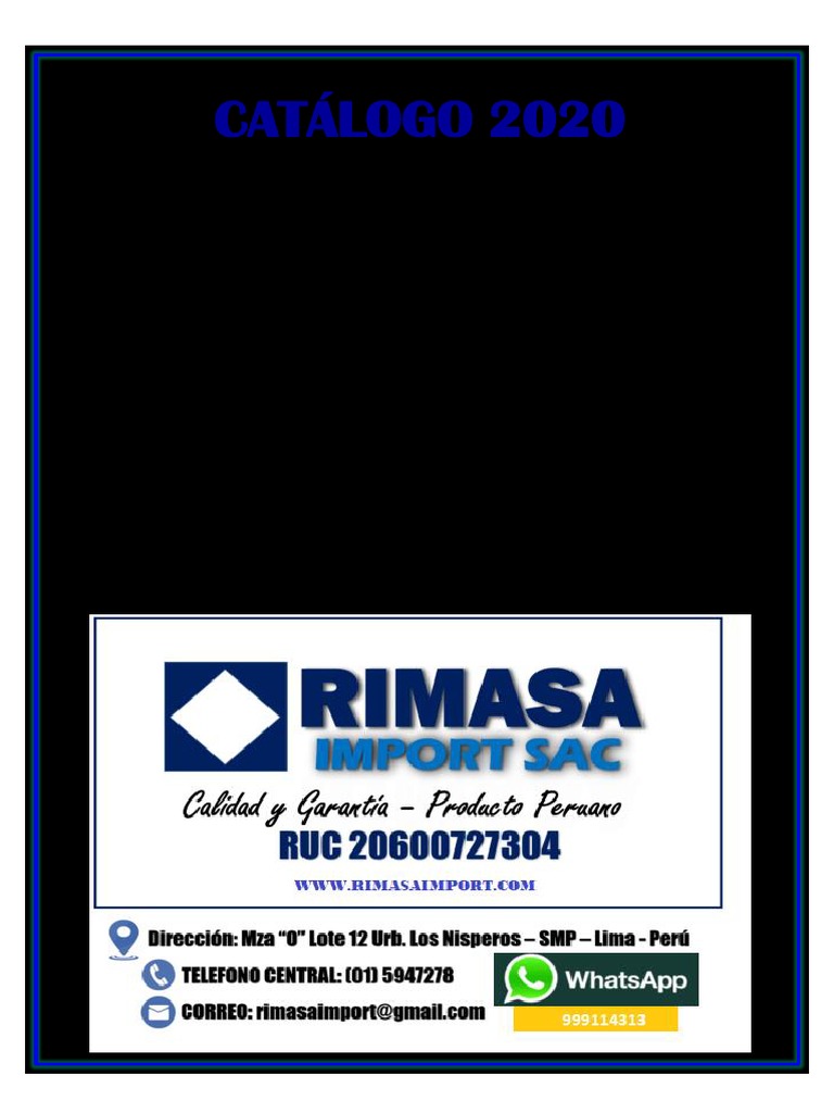 Catalogo Rimasa 09-11-20 - Archivo | PDF | Espectro electromagnético ...