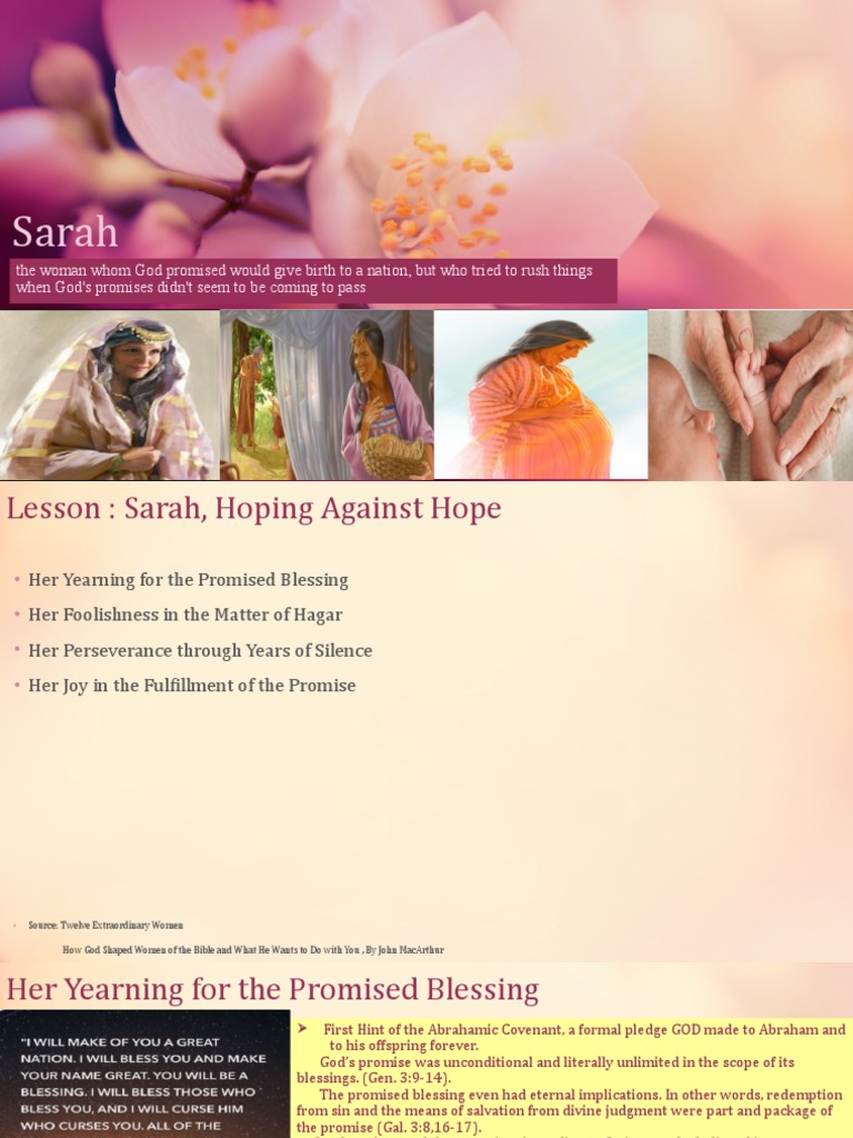 Lessons from Sarah's Biblical Journey | PDF | Abraham | Book Of Genesis