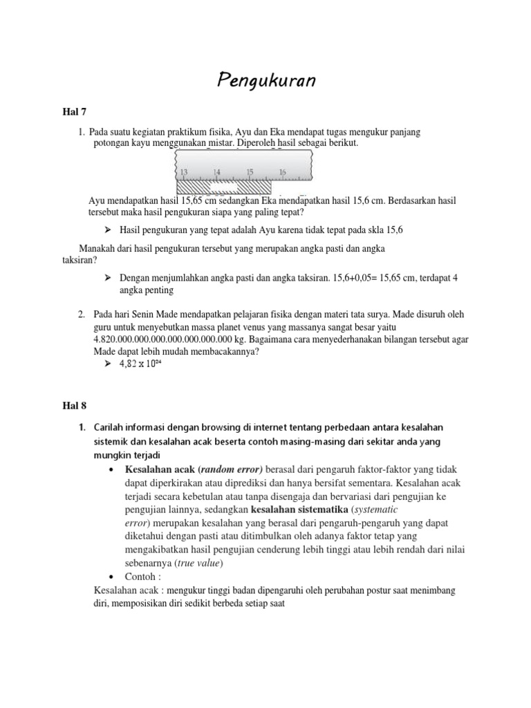 Pengukuran | PDF | Sains & Matematika