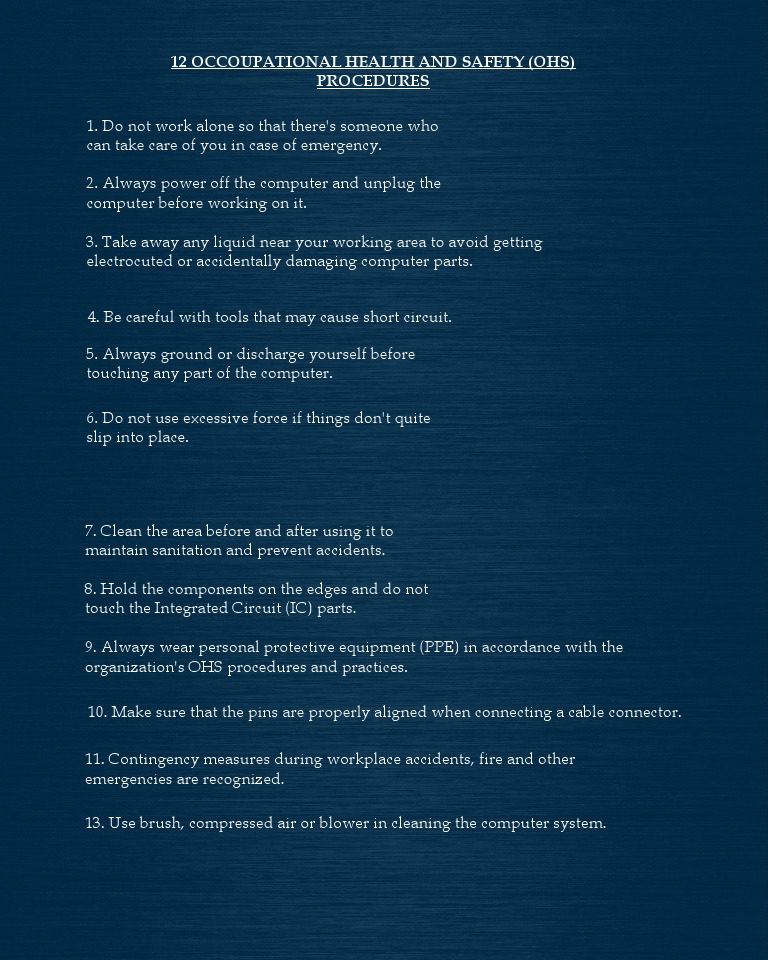 CSS Ohs Procedure | PDF