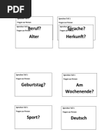 Sprechen Teil 2 Deutsch A1 | PDF