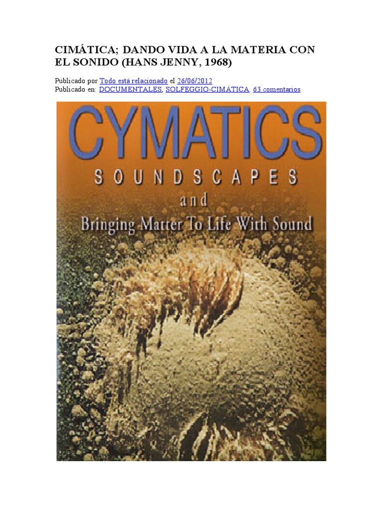 CIMÁTICA | PDF | Importar | Sonido