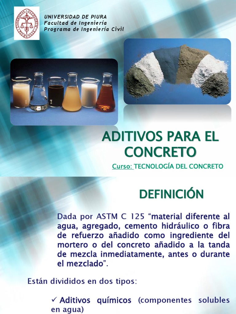Aditivos para El Concreto | PDF | Hormigón | Cemento