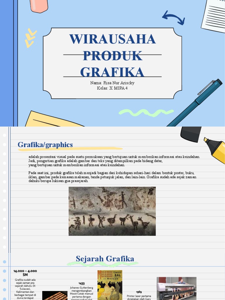 Tugas PPT Pkwu Wirausaha Produk Grafika - RISA | PDF