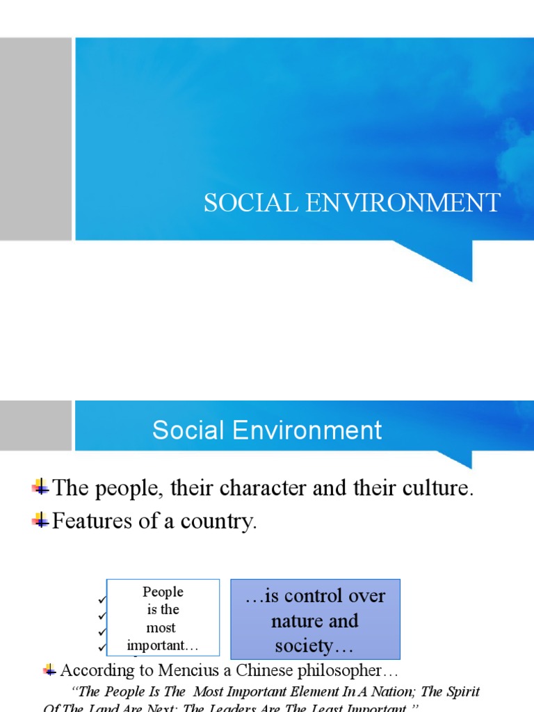 Riph Social Environment | PDF | Philippines | Tagalog Language