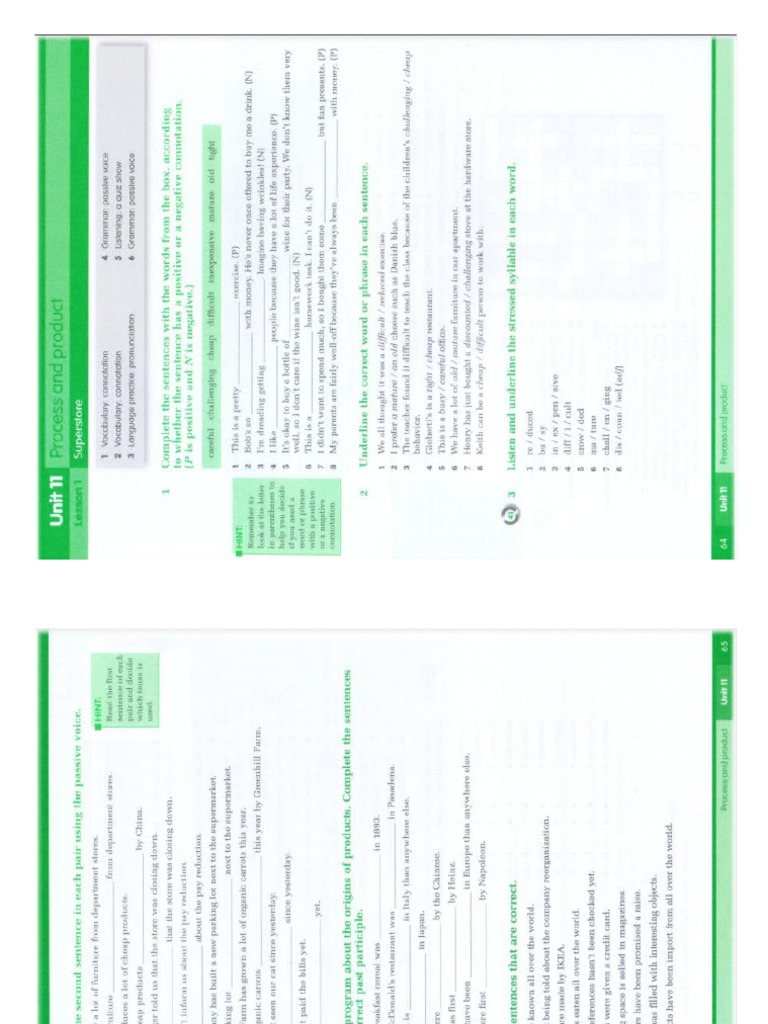 Workbook Unit 11 y 12 | PDF