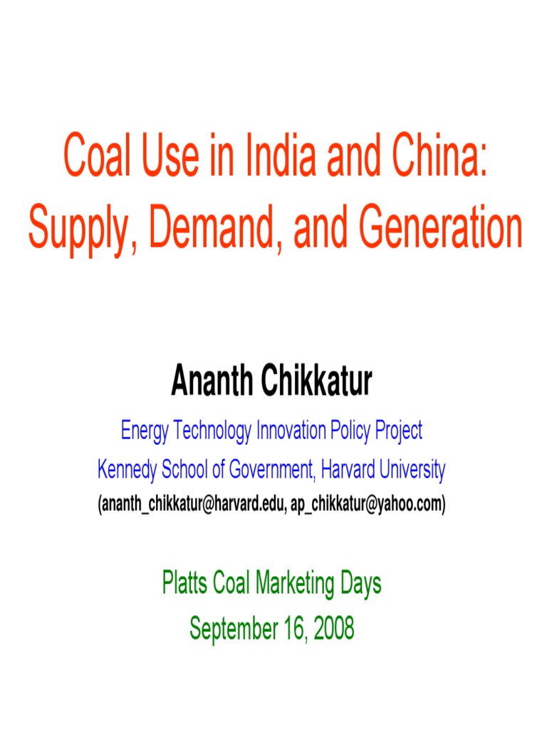 Coal Use in India and China Platts Report | PDF | World Energy ...