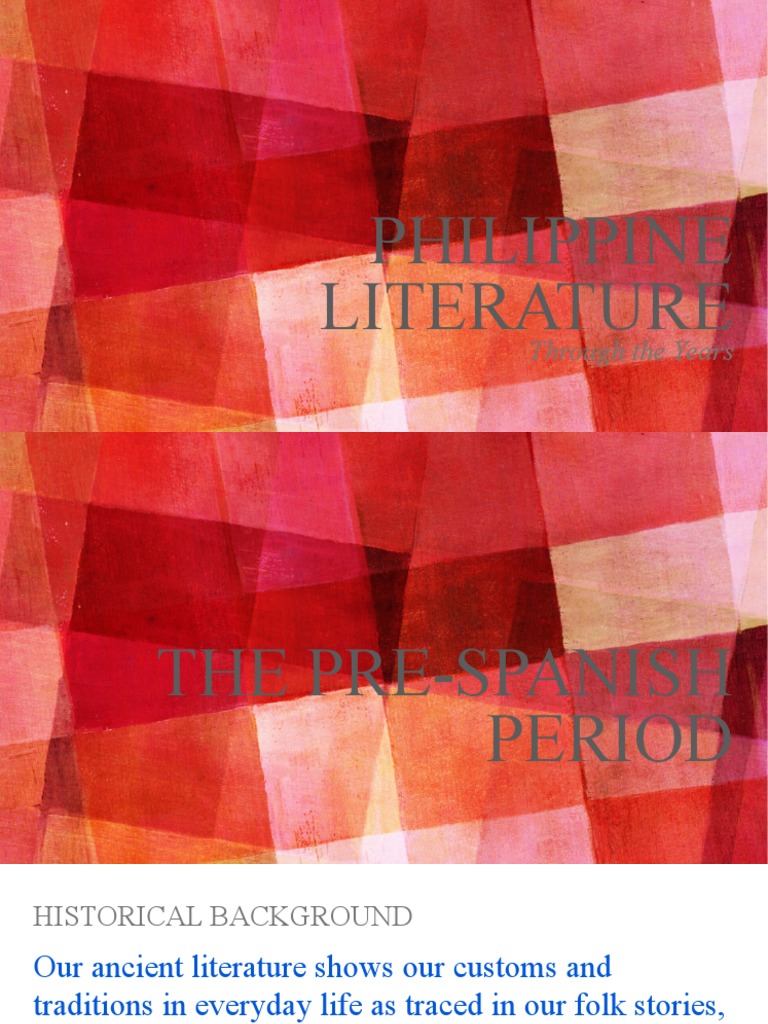 Lesson 2 Pre-Spanish and Spanish Era Literature Presentation | PDF ...