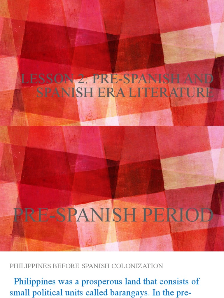 Lesson 2 Pre-Spanish and Spanish Era Literature | PDF | Deities ...